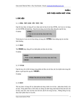 Giao trinh html | PDF