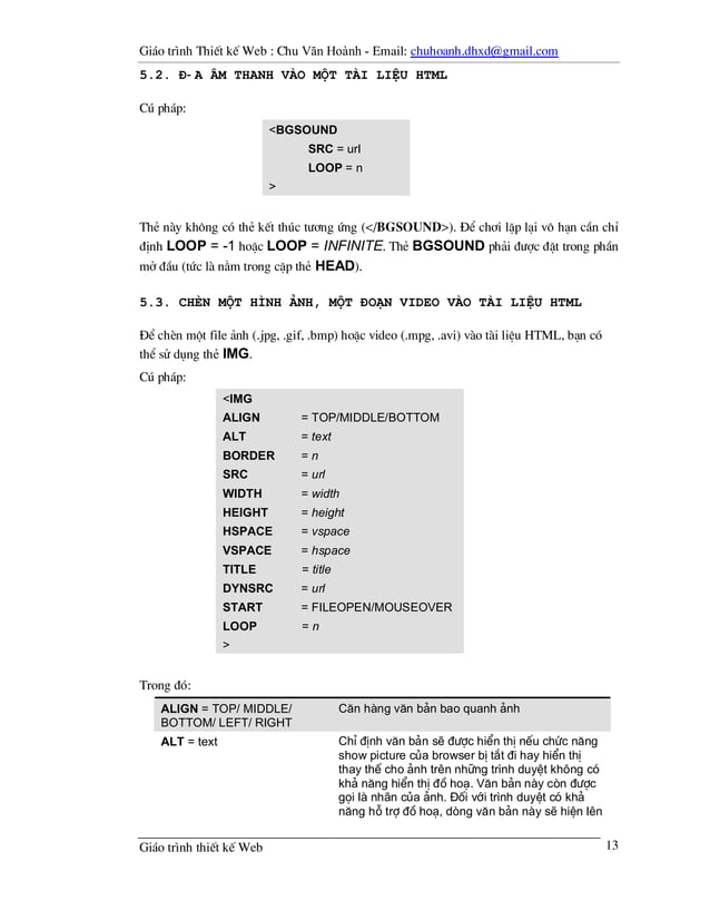 Giao trinh html | PDF