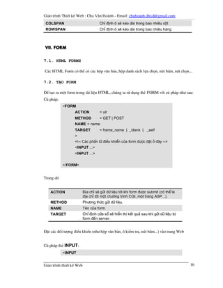 Giao trinh html | PDF