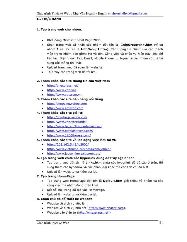 Giao trinh html | PDF