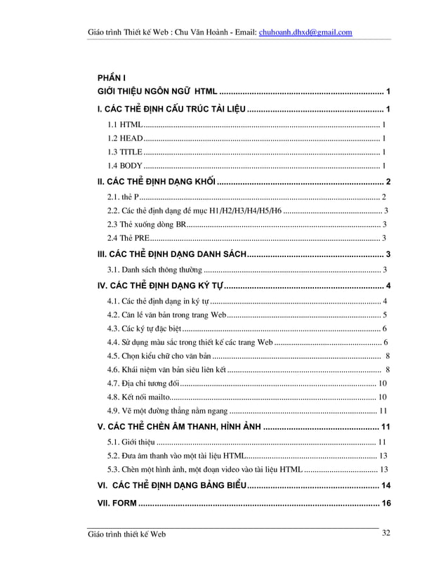 Giao trinh html | PDF