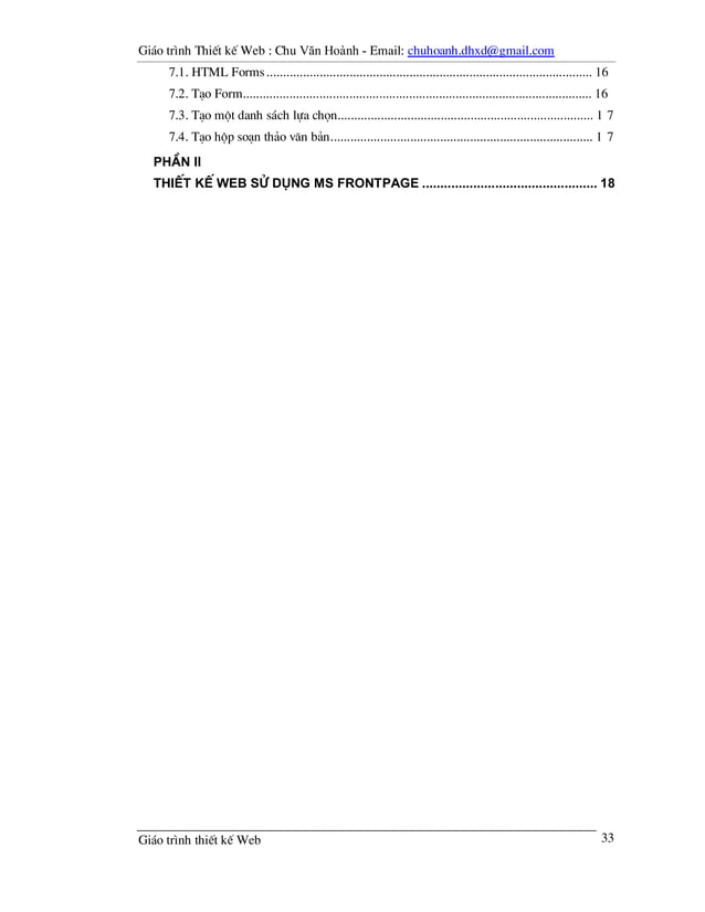 Giao trinh html | PDF