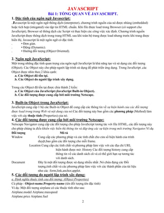 Giao trinh java script | PDF