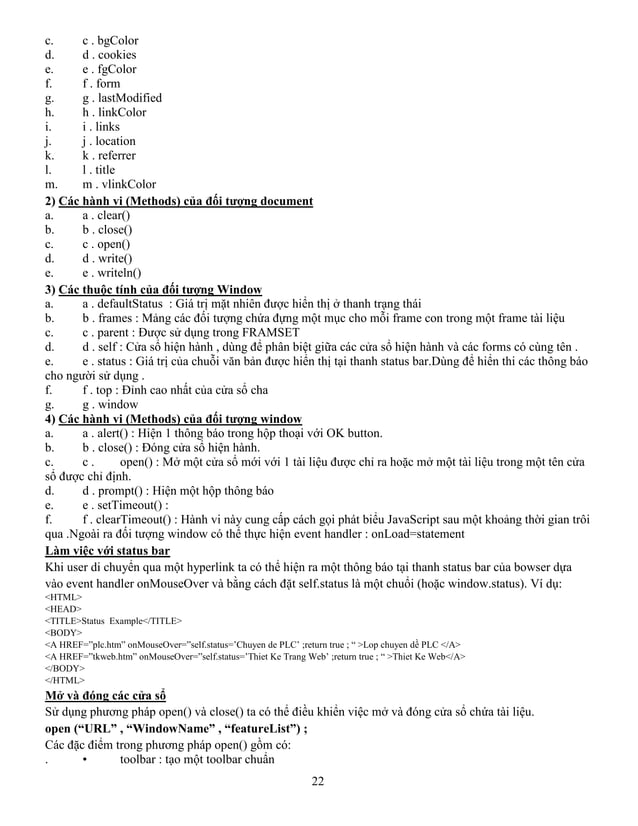 Giao trinh java script | PDF