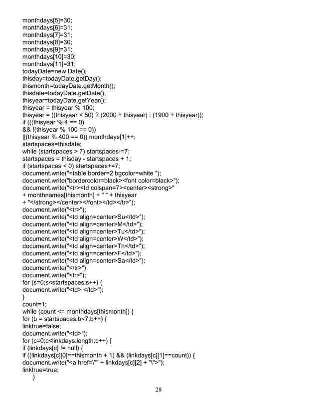 Giao trinh java script | PDF