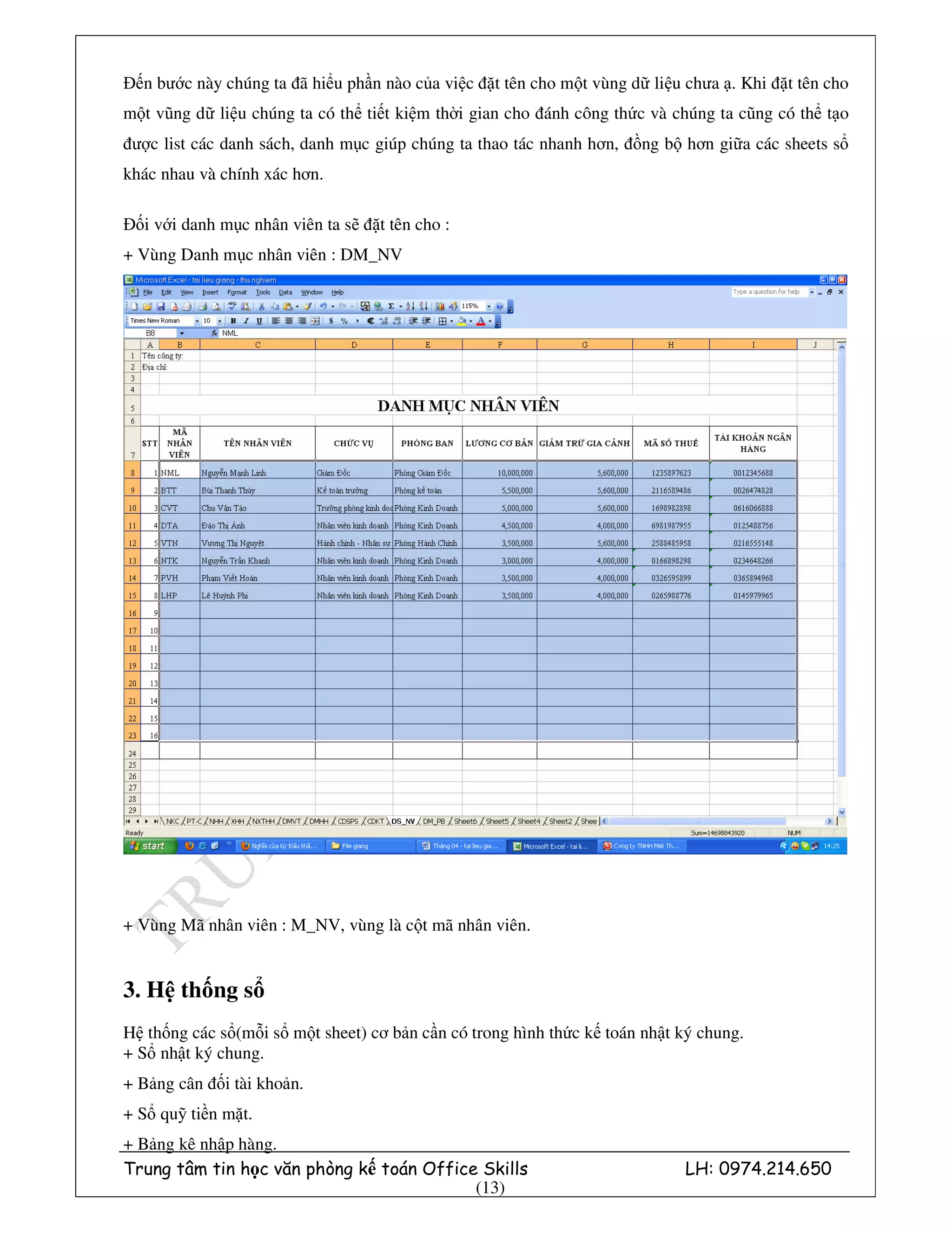 Giao trinh ke toan excel co ban | PDF