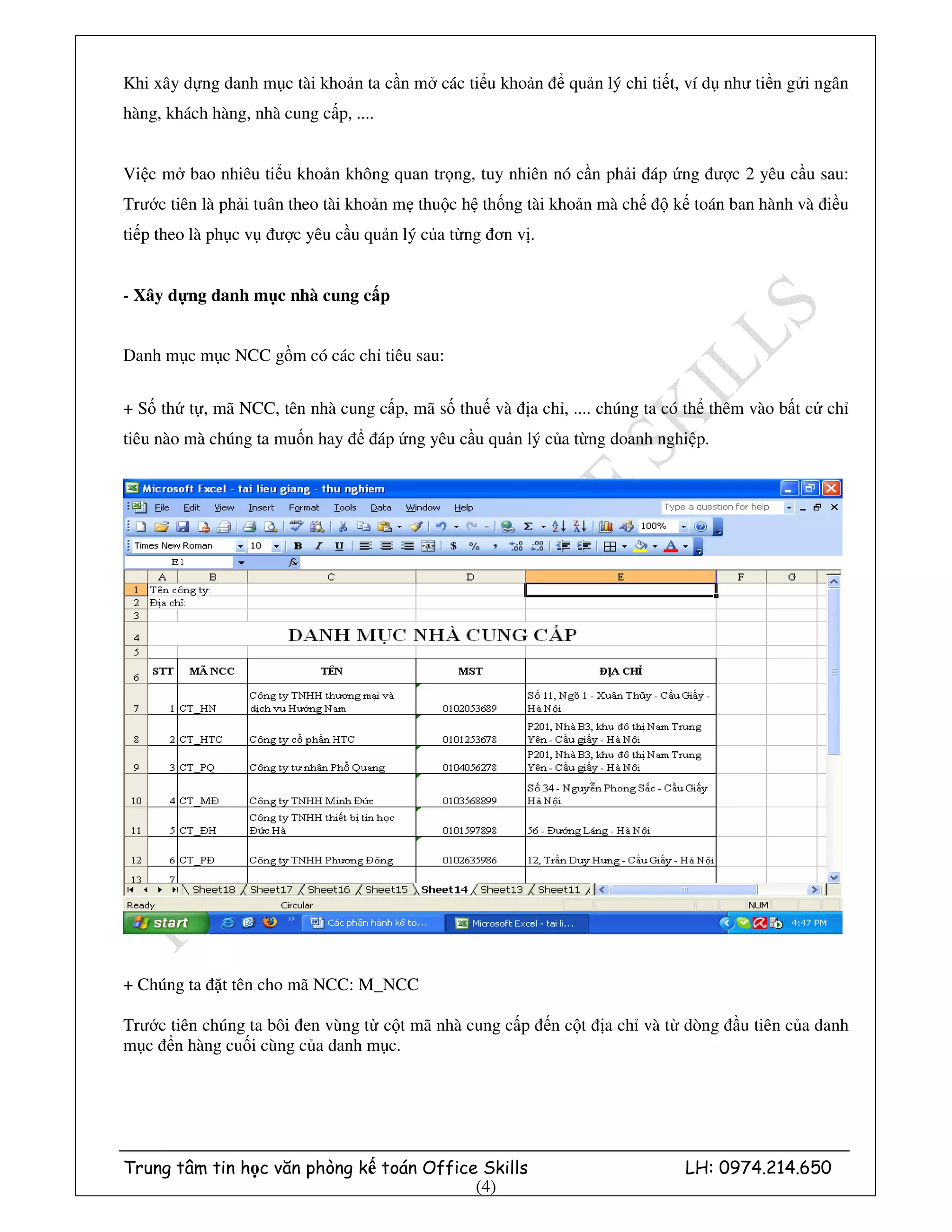 Giao trinh ke toan excel co ban | PDF