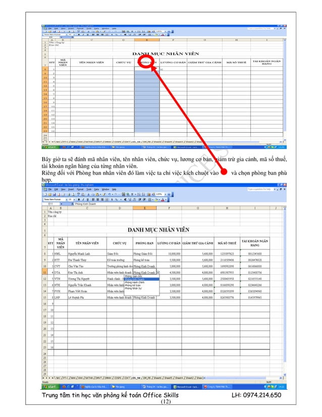 Giao trinh ke toan excel co ban | PDF