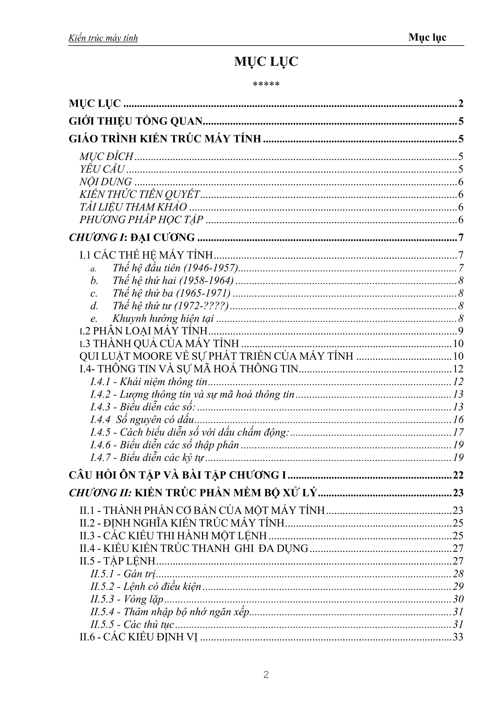 Giao trinh kien truc may tinh | PDF