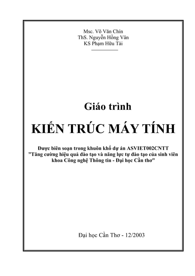 Giao trinh kien truc may tinh | PDF