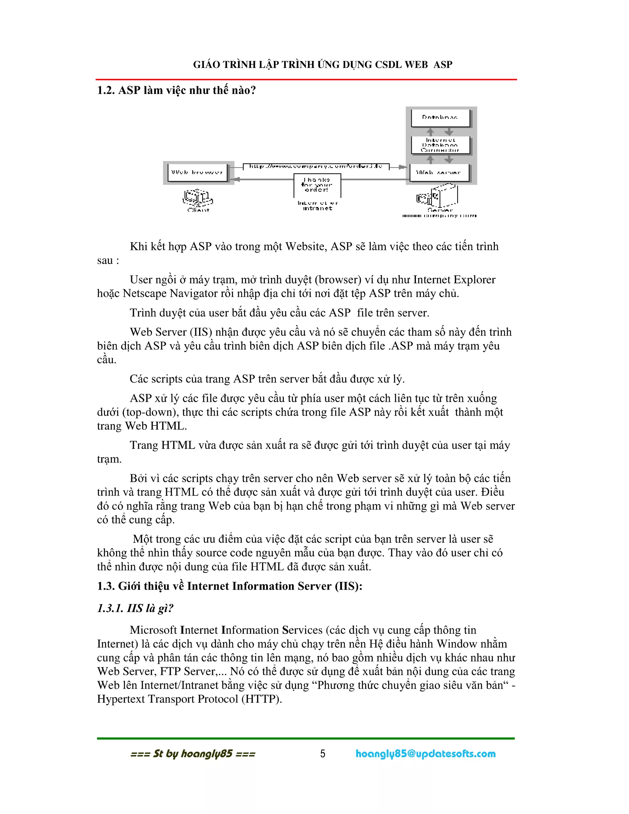Giao trinh lap trinh ung dung csdl web asp p1 | PDF
