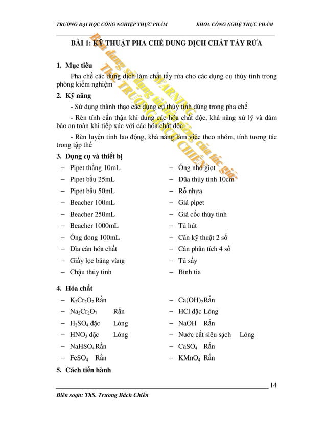 Giao trinh pha che hoa chat | PDF