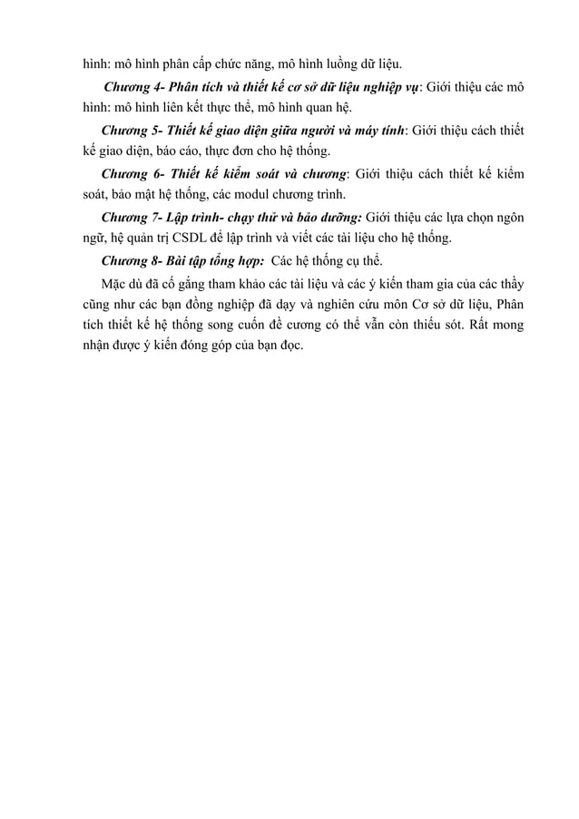 Giáo trình phân tích thiết kế hệ thống thông tin | PDF