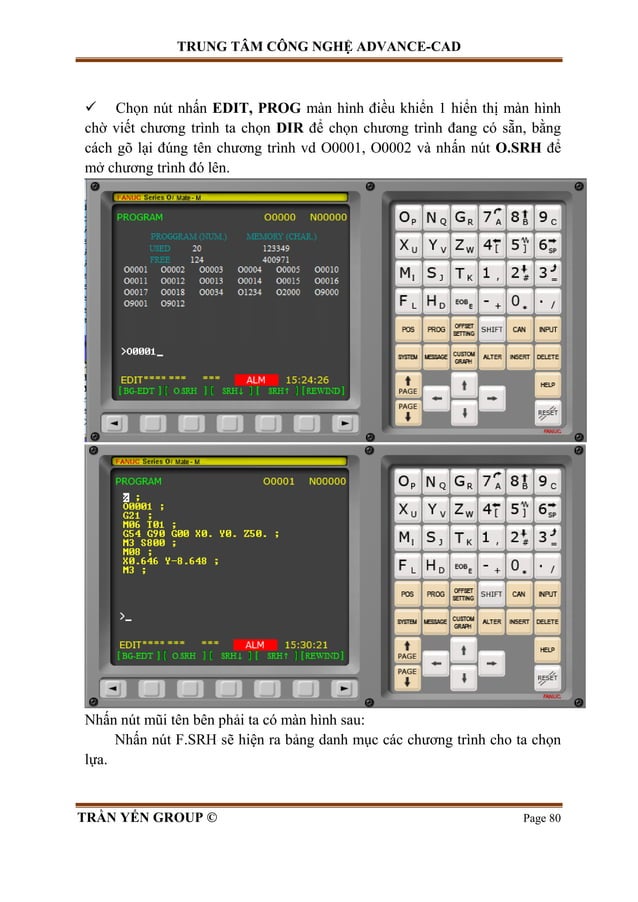 Sách vận hành Phay CNC Fanuc ( demo) | PDF