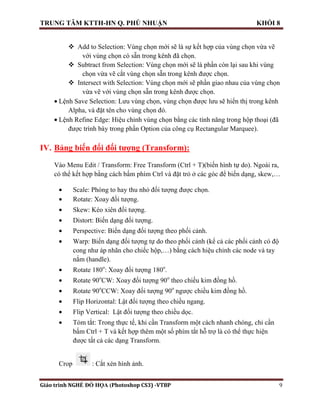 Giao trinh photoshop cs3 | PDF