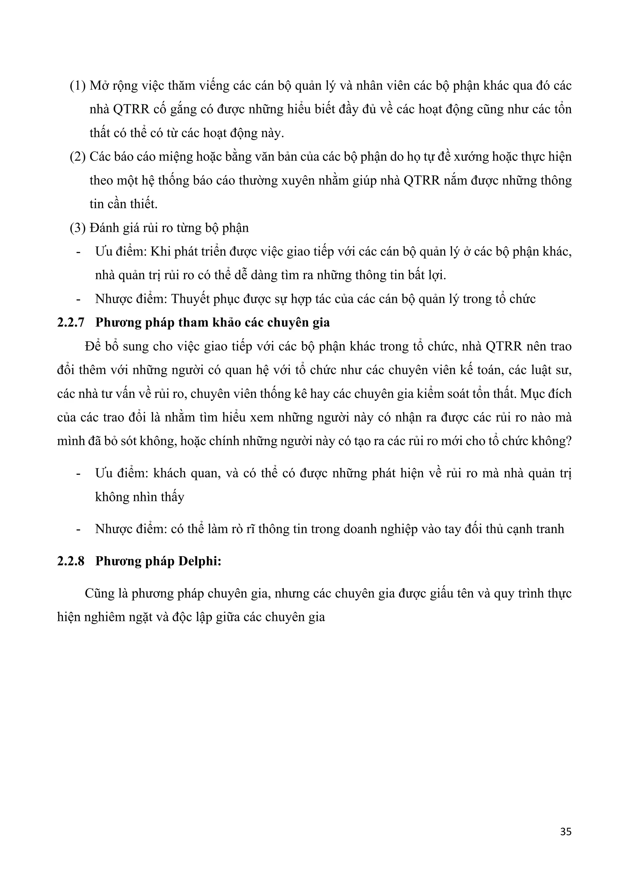 Giáo trình QUẢN TRỊ RỦI RO CHUYÊN NGÀNH QTKD | PDF