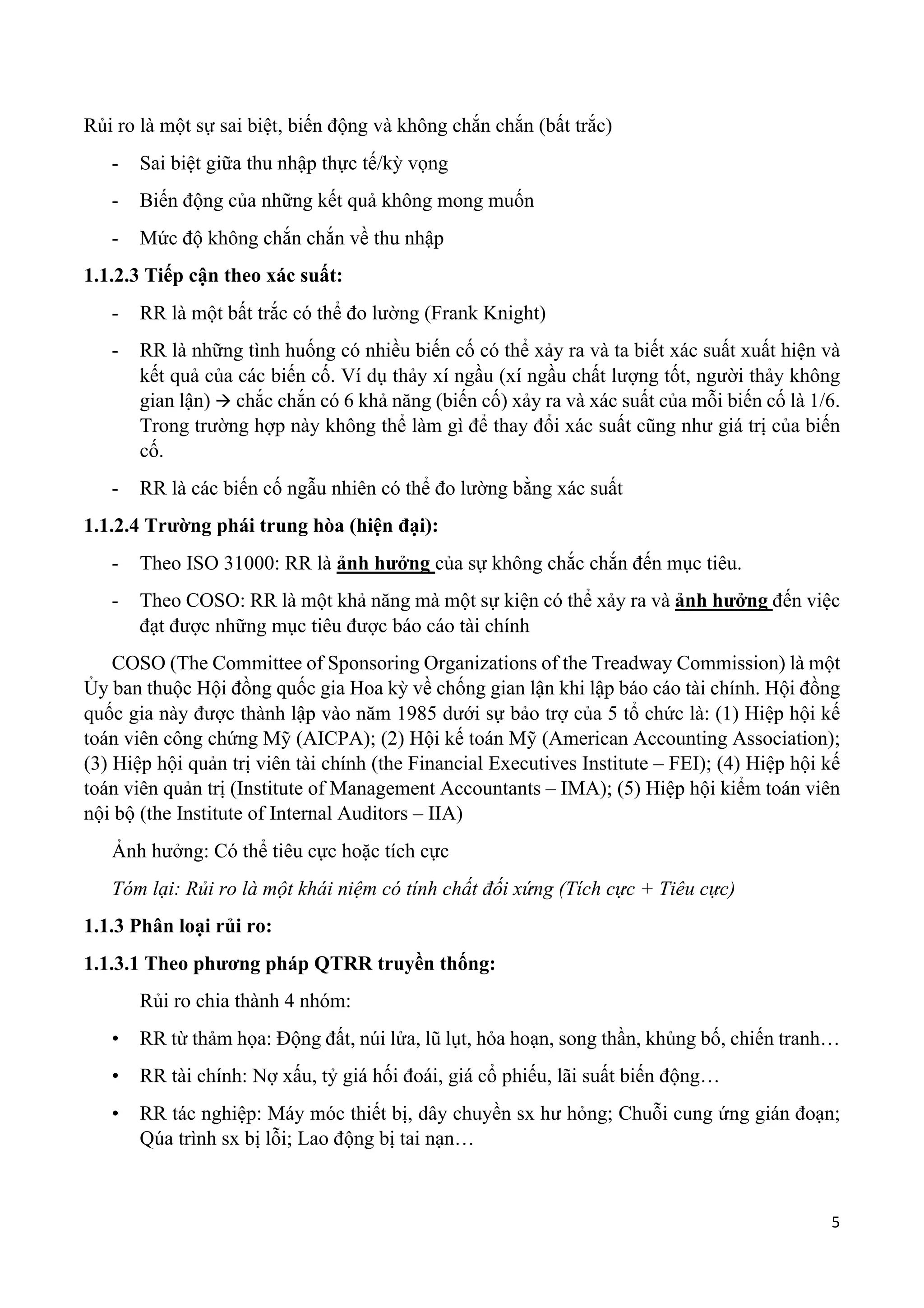 Giáo trình QUẢN TRỊ RỦI RO CHUYÊN NGÀNH QTKD | PDF