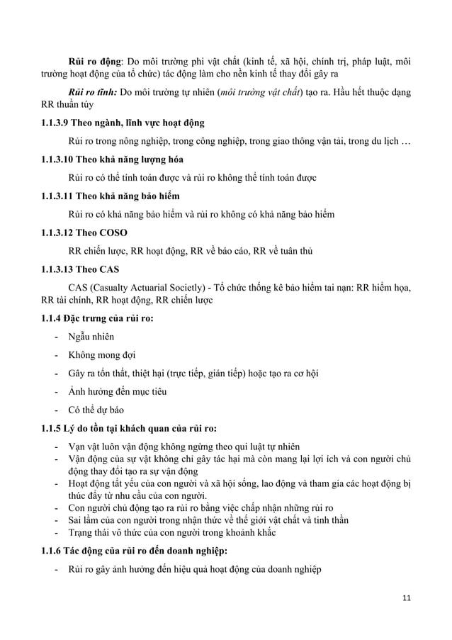 Giáo trình QUẢN TRỊ RỦI RO CHUYÊN NGÀNH QTKD | PDF