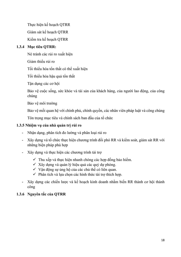 Giáo trình QUẢN TRỊ RỦI RO CHUYÊN NGÀNH QTKD | PDF