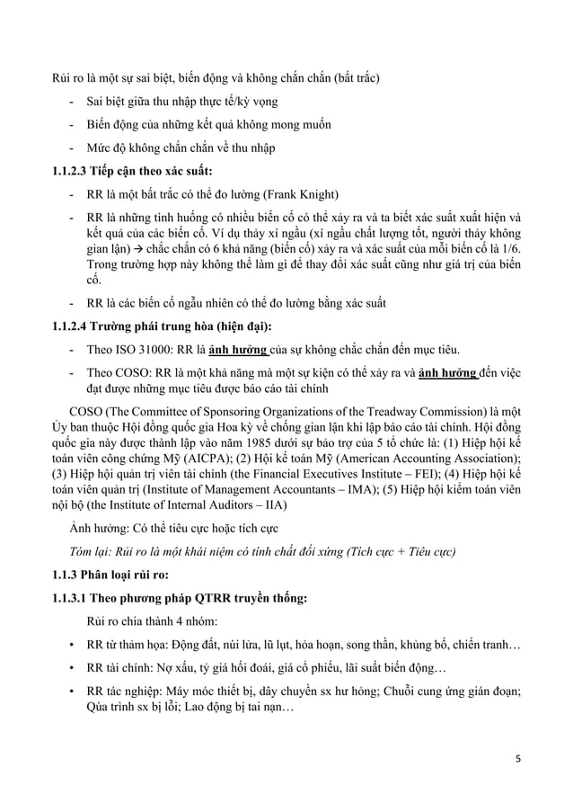 Giáo trình QUẢN TRỊ RỦI RO CHUYÊN NGÀNH QTKD | PDF