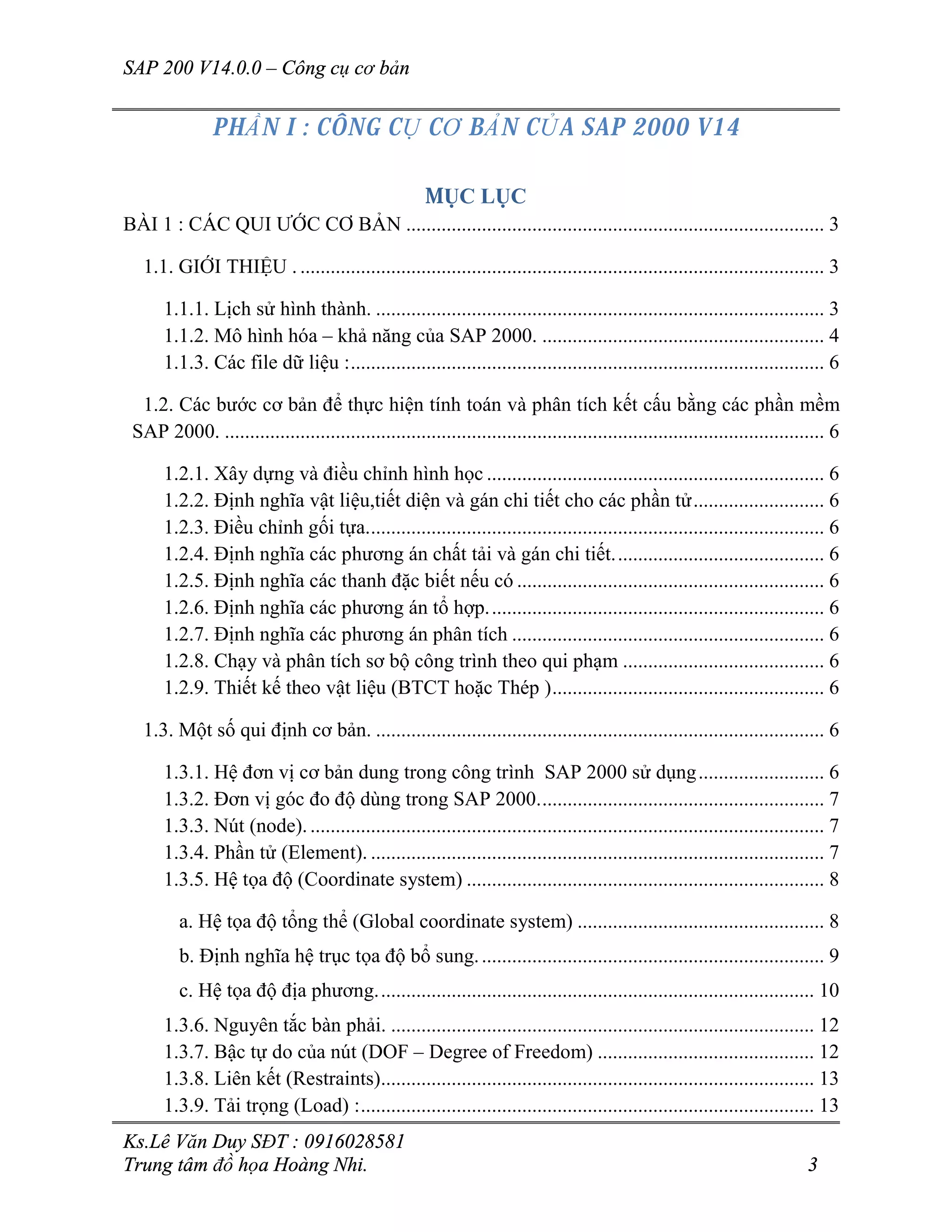Giao trinh sap 2000 v14 | PDF