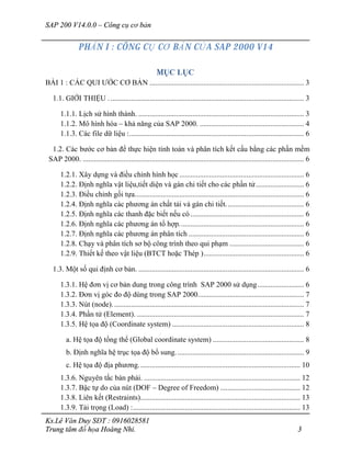 GIÁO TRÌNH SAP 2000 VERSION 2014 | PDF
