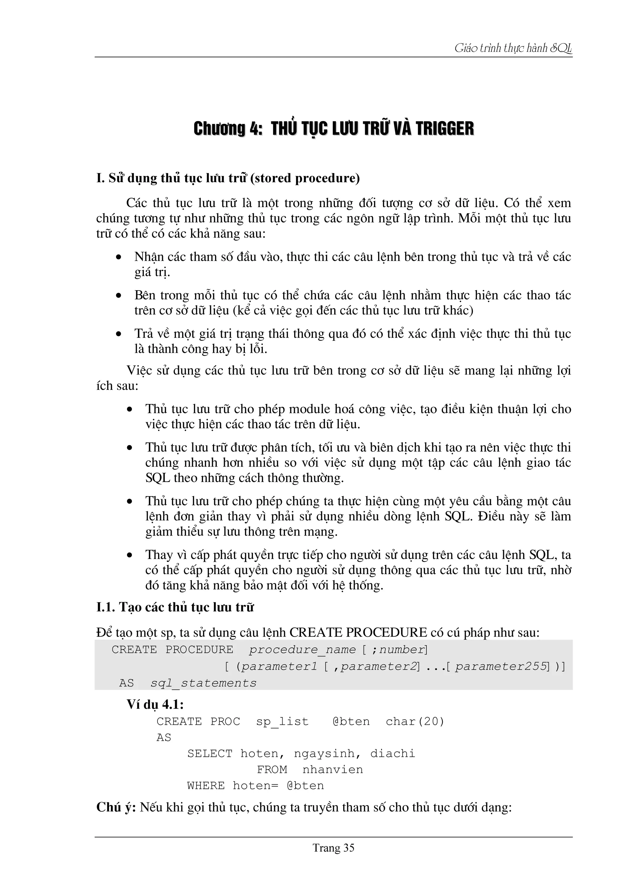 Giáo trình SQL server tiếng việt | PDF