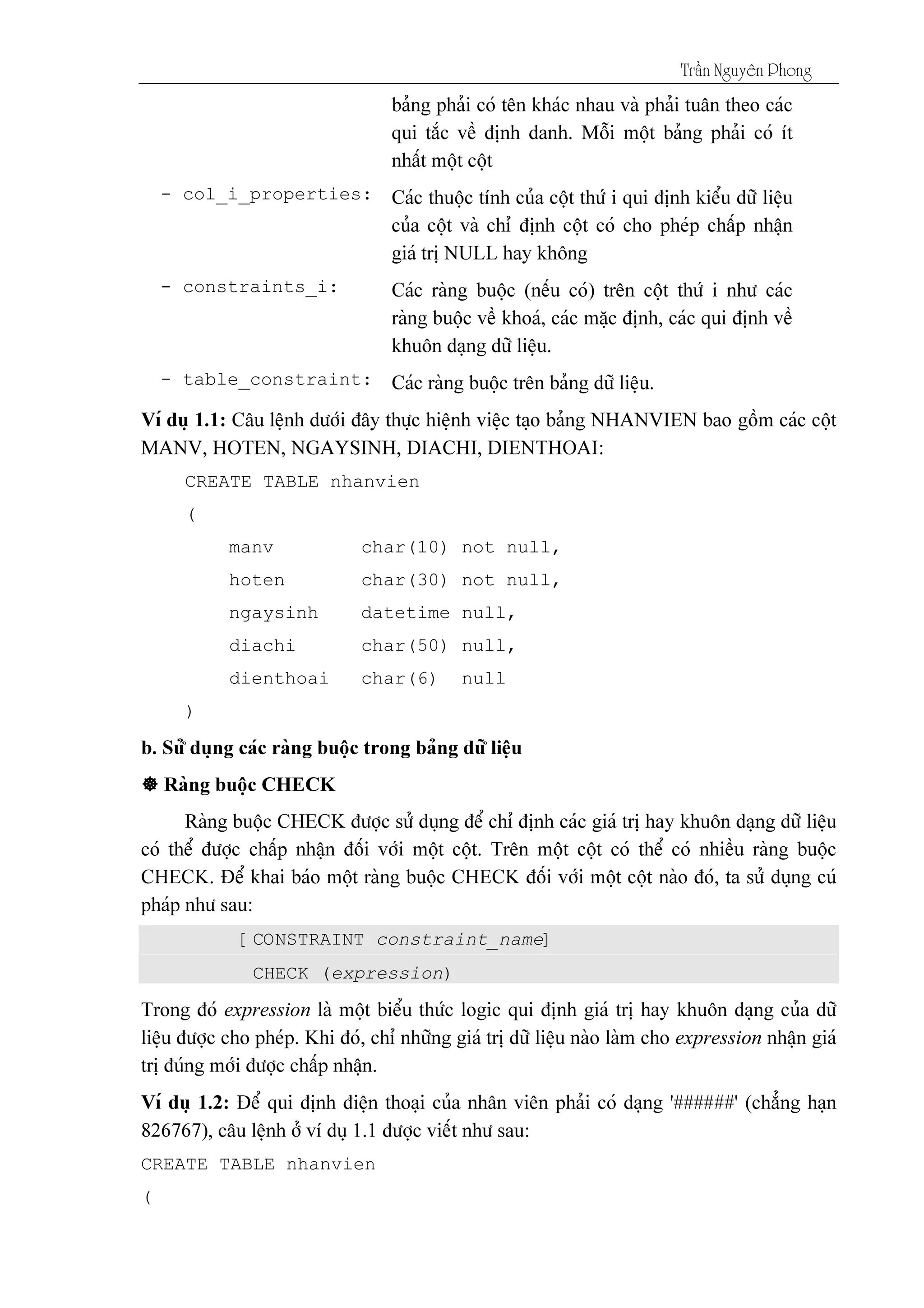 Giáo trình SQL server tiếng việt | PDF
