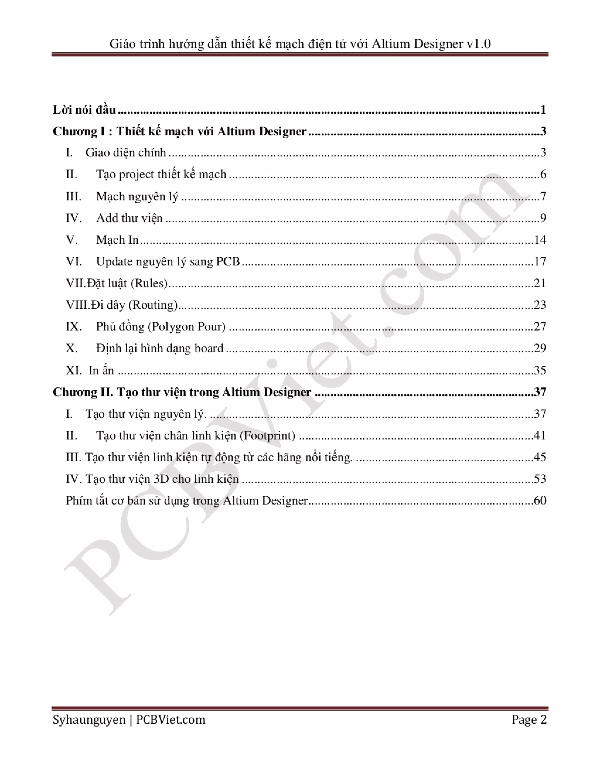 Giao trinh thiet ke mach dien tu voi altium designer v1.0[syhau nguyen ...