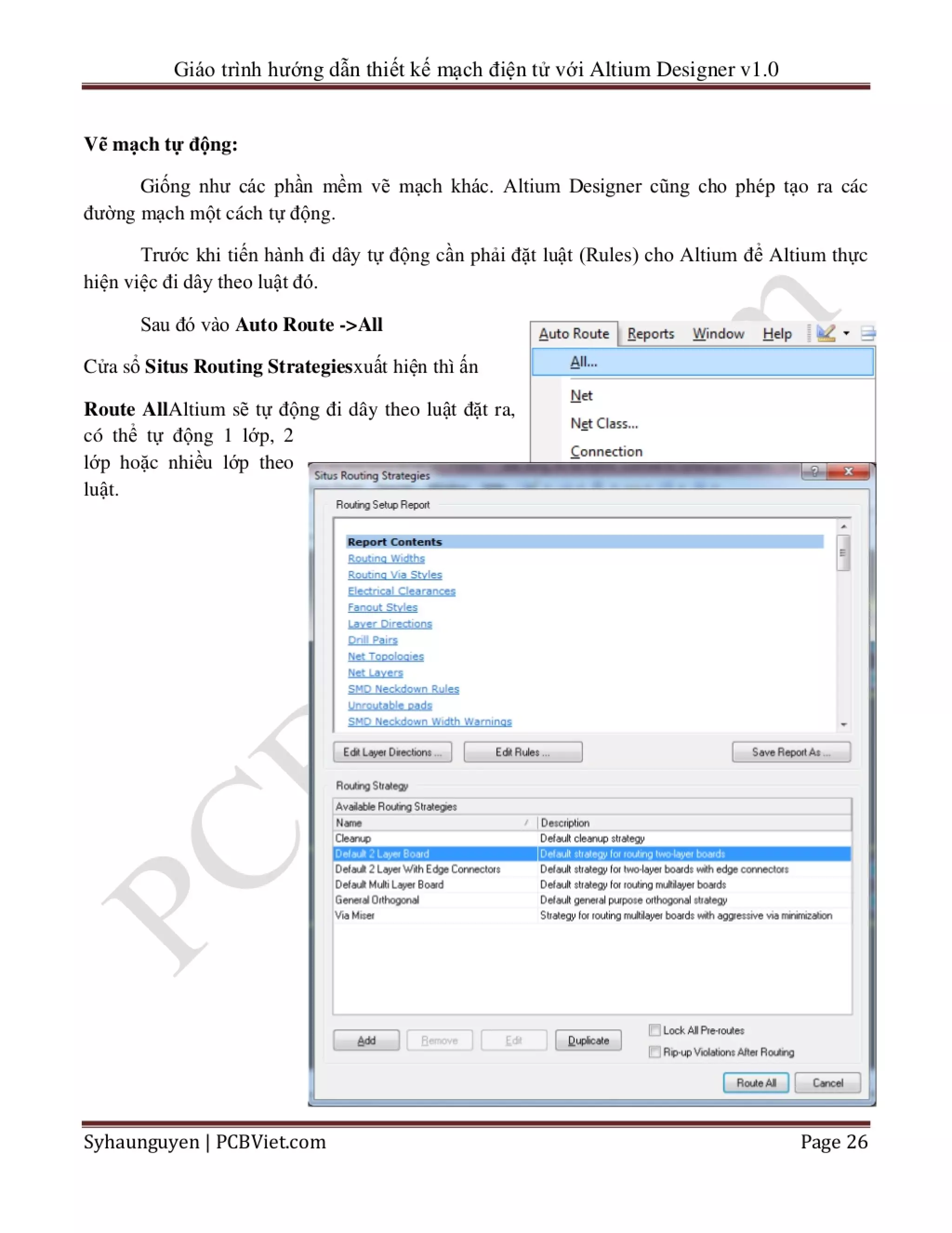 Giao trinh thiet ke mach dien tu voi altium designer v1.0[syhau nguyen pcb viet] (1) | PDF