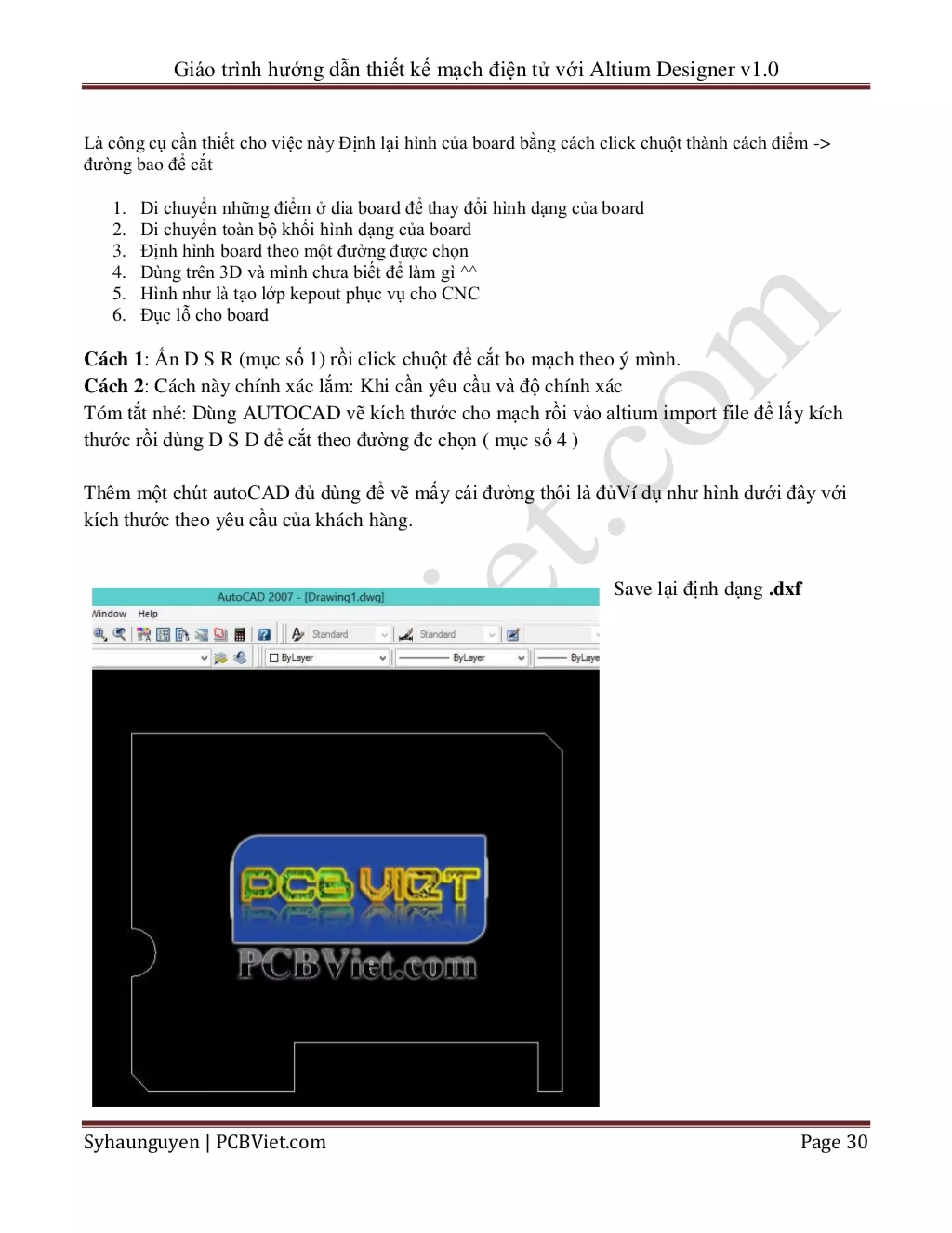 Giao trinh thiet ke mach dien tu voi altium designer v1.0[syhau nguyen pcb viet] (1) | PDF