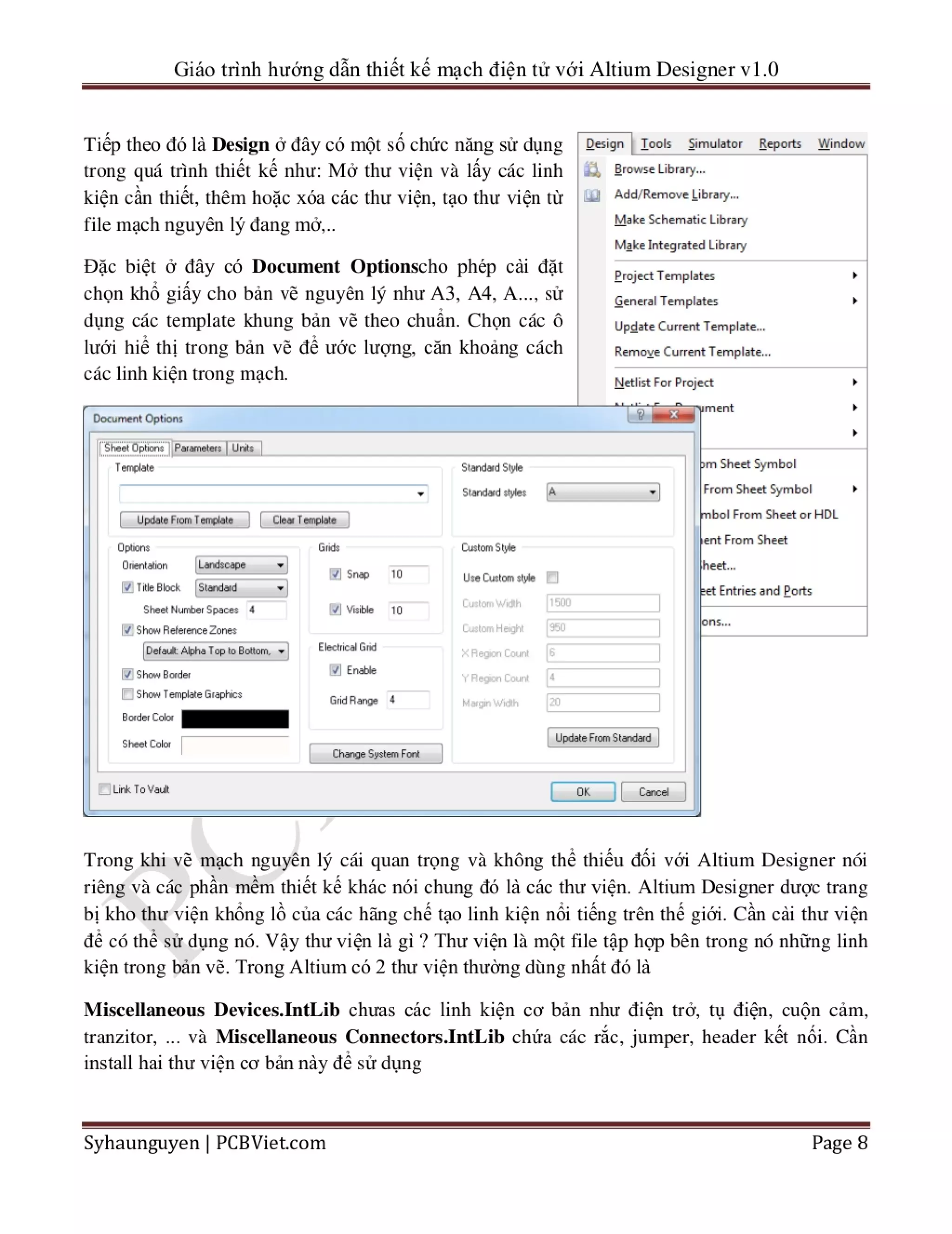 Giao trinh thiet ke mach dien tu voi altium designer v1.0[syhau nguyen pcb viet] (1) | PDF