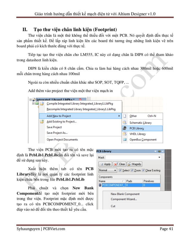 Giao trinh thiet ke mach dien tu voi altium designer v1.0[syhau nguyen pcb viet] (1) | PDF