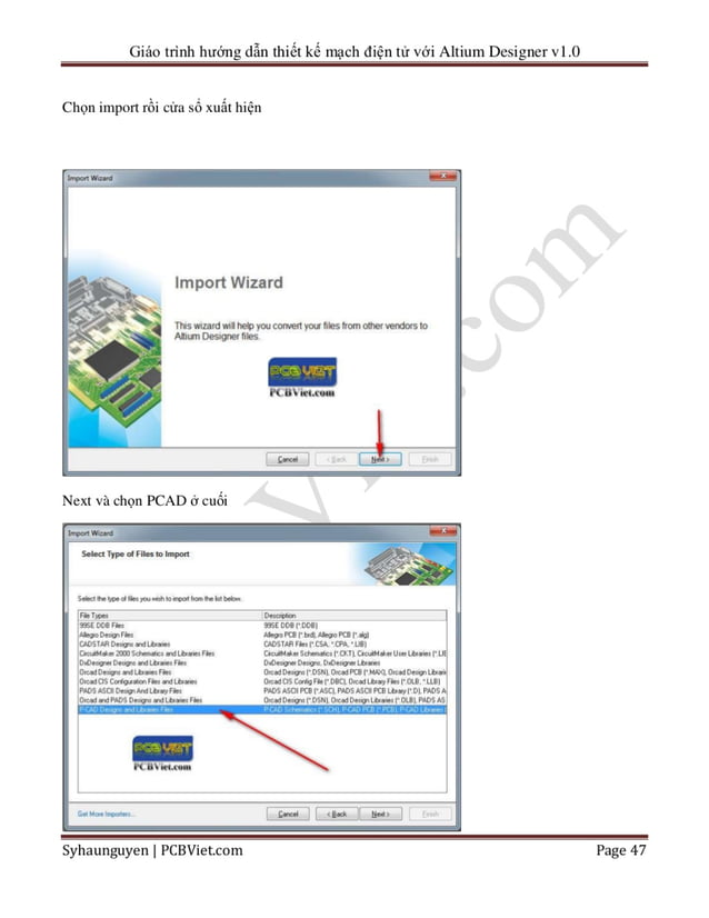Giao trinh thiet ke mach dien tu voi altium designer v1.0[syhau nguyen pcb viet] (1) | PDF