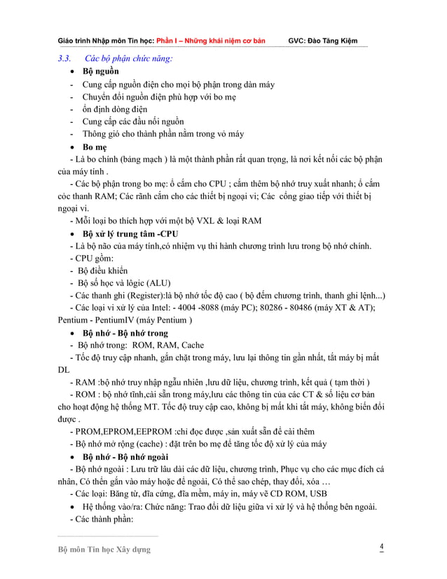 Giao trinh tin dai cuong kiem phan i | PDF