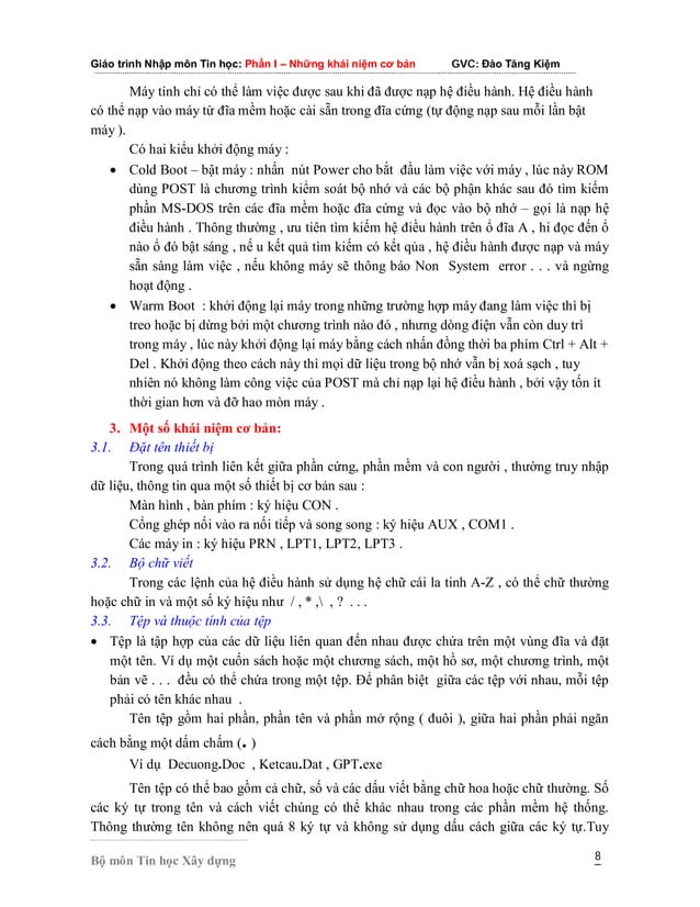 Giao trinh tin dai cuong kiem phan i | PDF