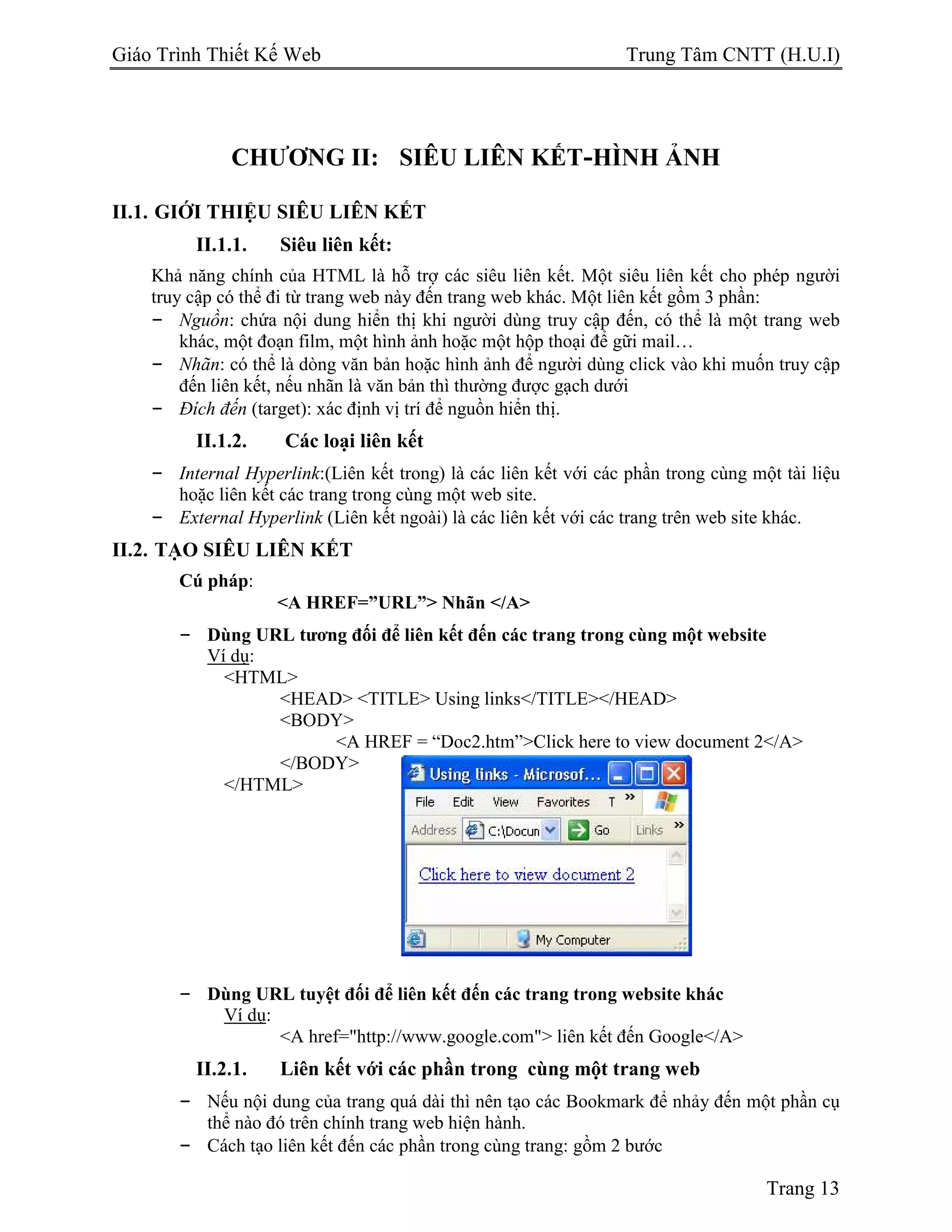 Giao trinh thiet ke web 1 | PDF