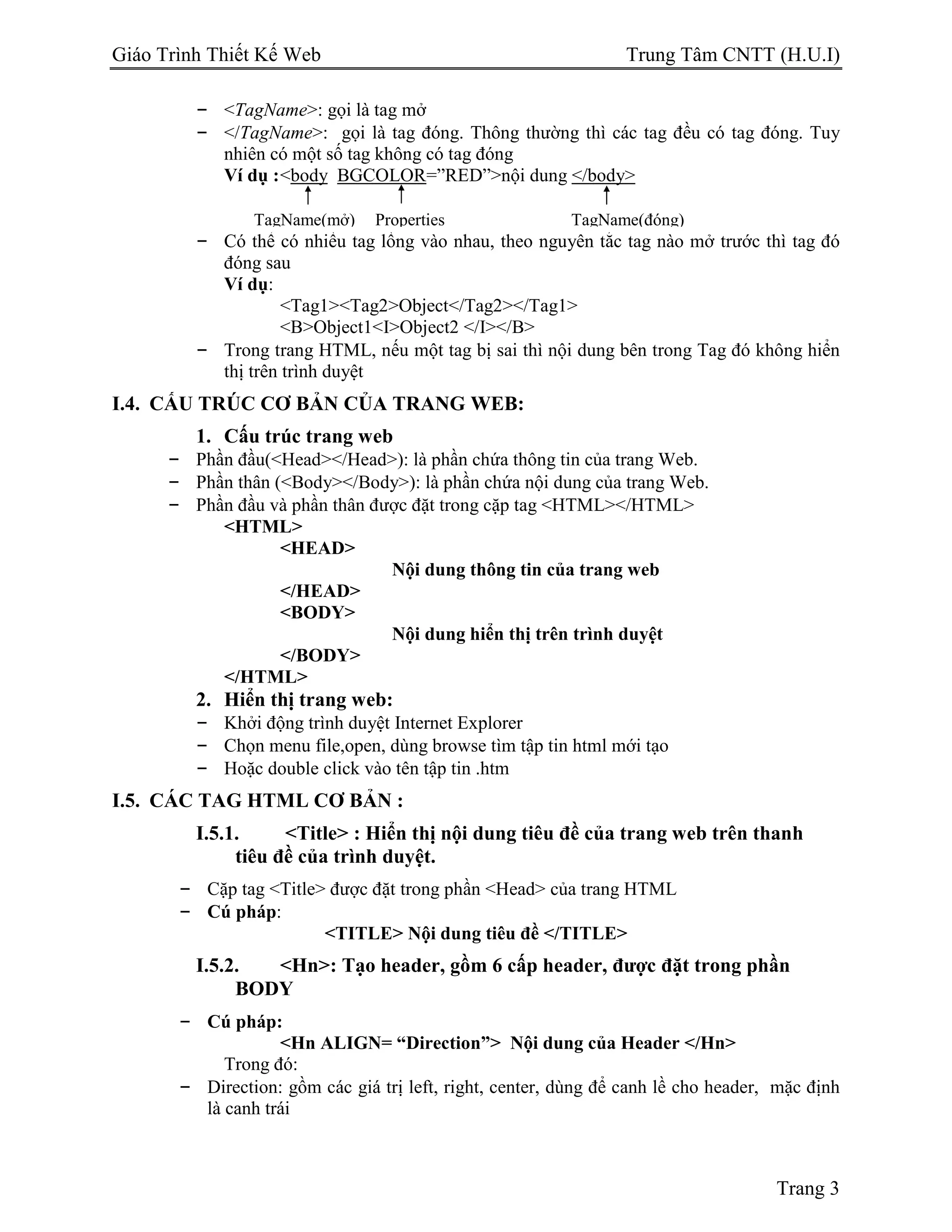 Giao trinh thiet ke web 1 | PDF