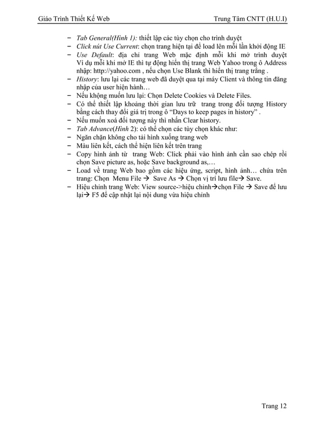 Giao trinh thiet ke web 1 | PDF