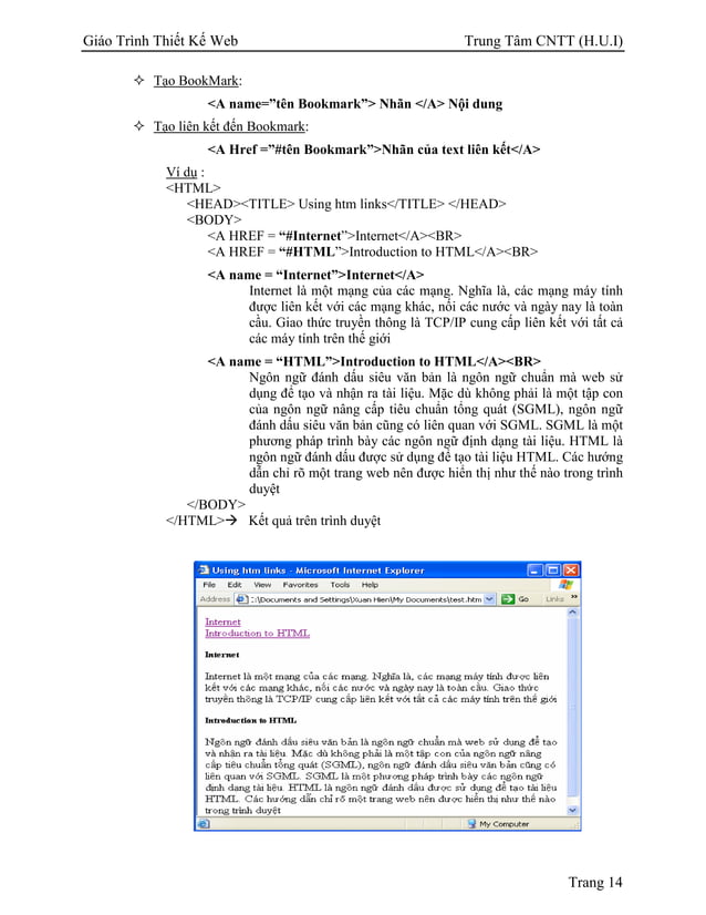 Giao trinh thiet ke web 1 | PDF