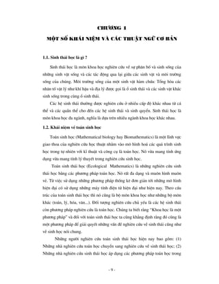 Giáo trình Toán sinh thái | PDF