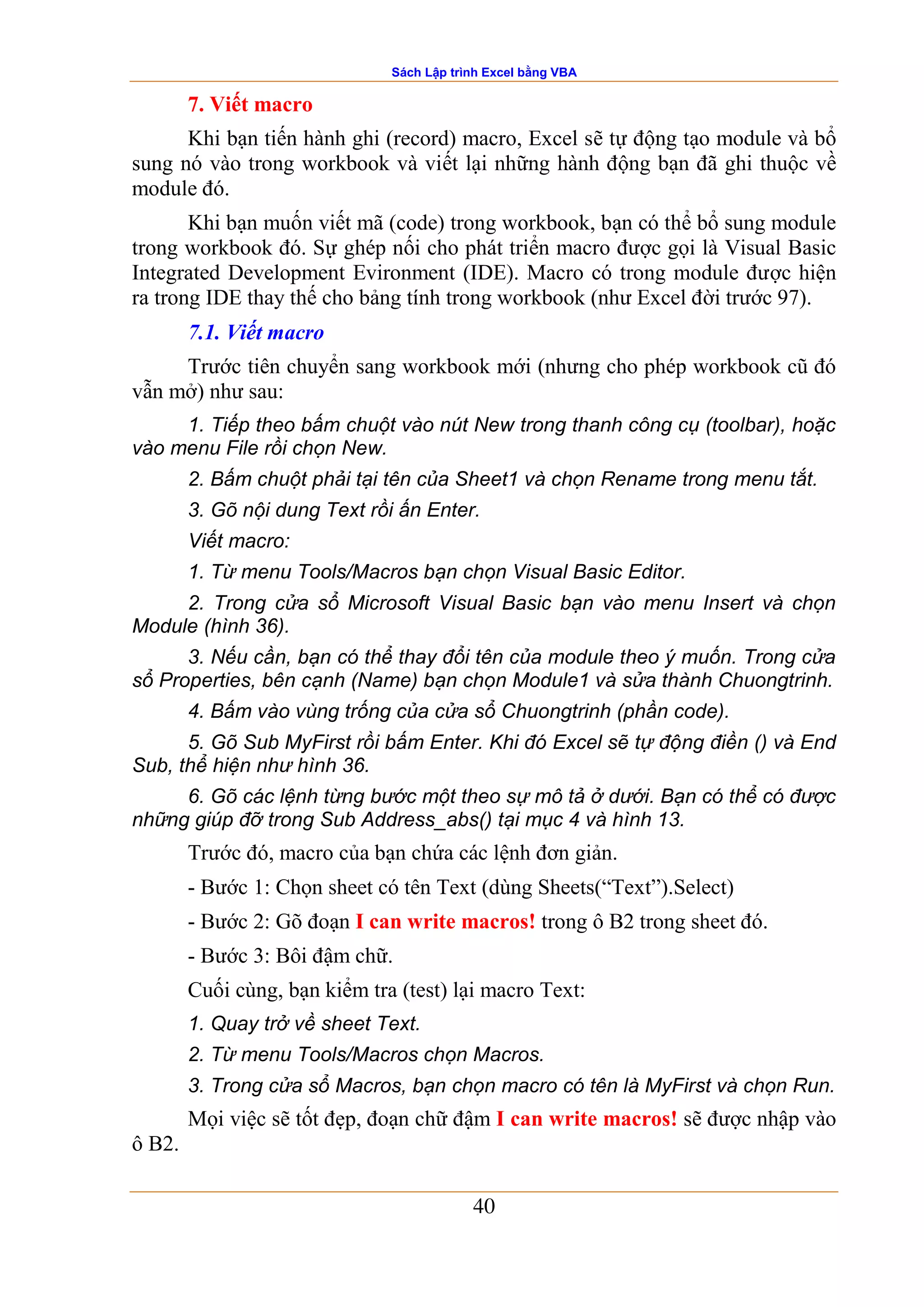 Giao trinh vba gxd | PDF