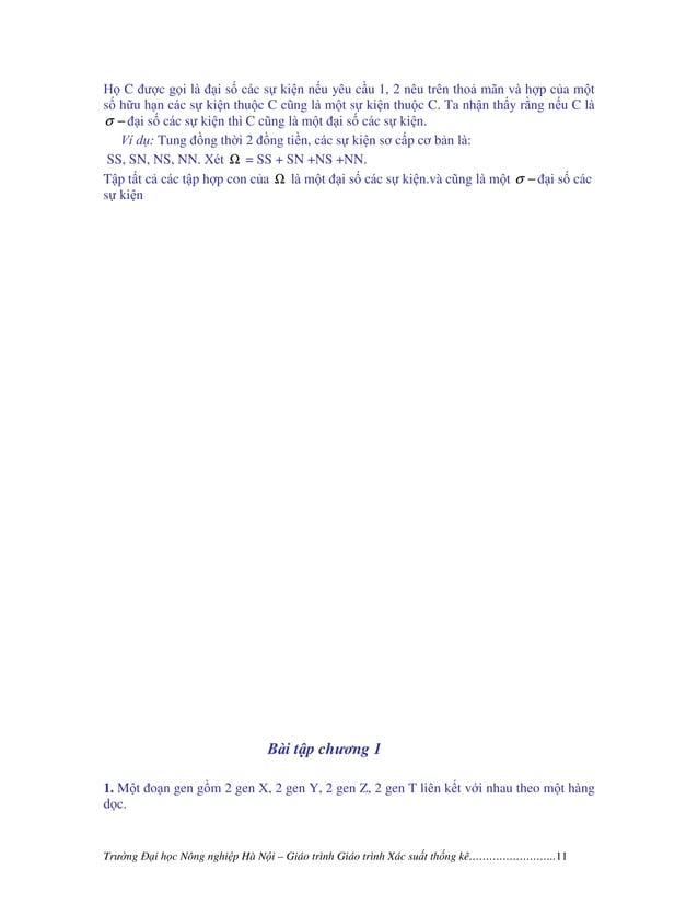 Giao trinh xac suat thong ke hn1 | PDF