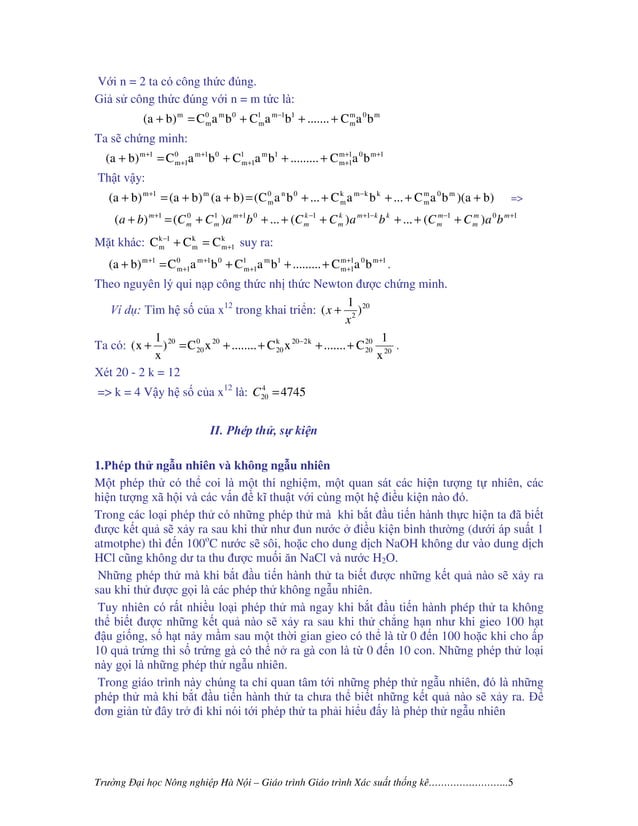 Giao trinh xac suat thong ke hn1 | PDF