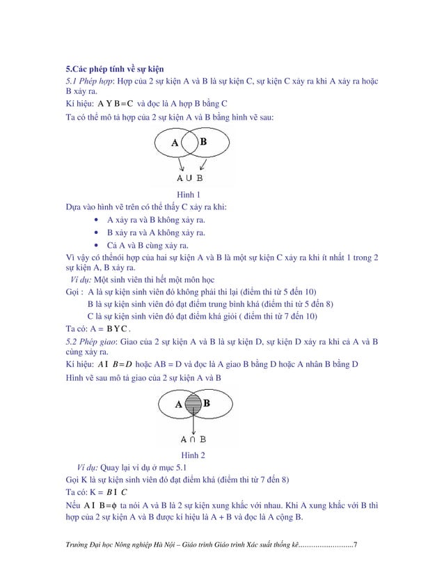 Giao trinh xac suat thong ke hn1 | PDF