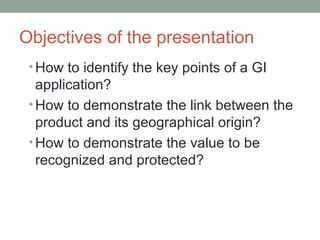 Key factors for a GI application (english) | PPT
