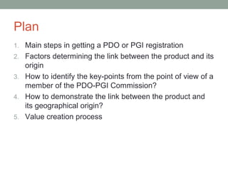 Key factors for a GI application (english) | PPT