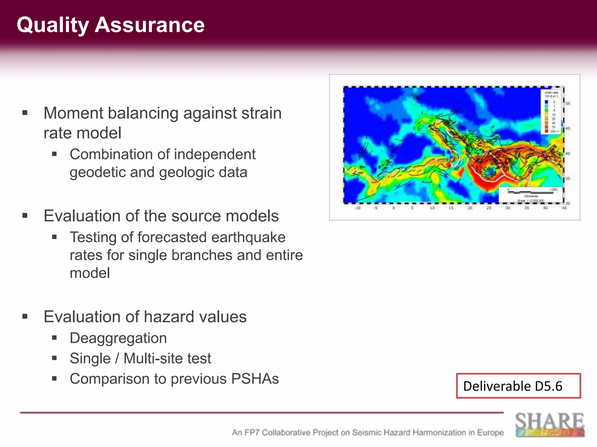 Harmonization of seismic hazard assessment: the SHARE example | PPTX