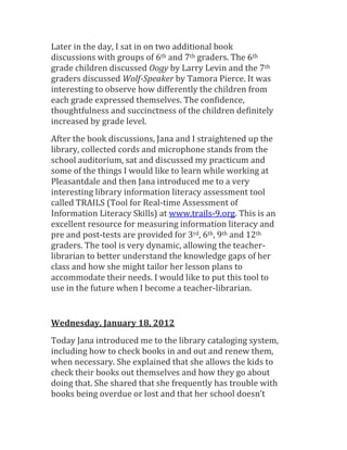 Giarritano practicum work journal | DOCX