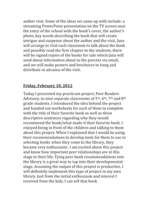 Giarritano practicum work journal | PDF